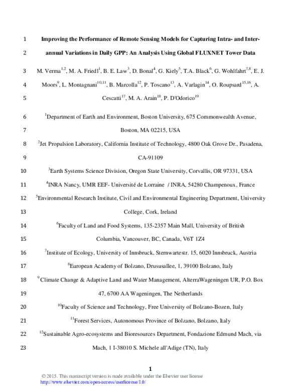 (PDF) Improving the performance of remote sensing models for capturing ...