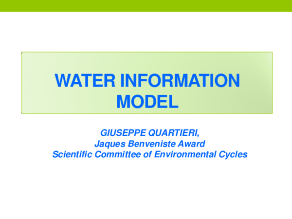 (PDF) Water Information and Theory