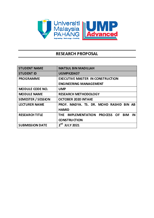 (PDF) CONSTRUCTION ENGINEERING MANAGEMENT UMP RESEARCH METHODOLOGY ...
