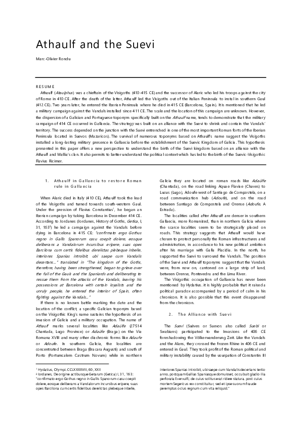 (PDF) ATHAULF AND THE SUEVI