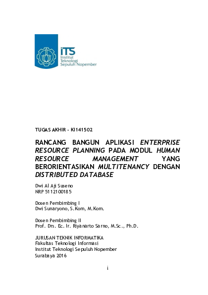 (PDF) Rancang Bangun Aplikasi Enterprise Resource Planning Pada Modul Human Resource Management ...
