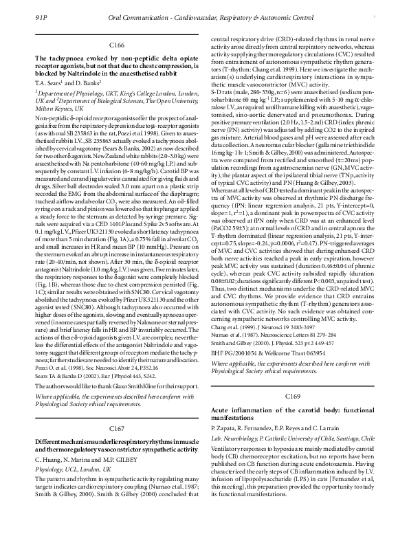 (PDF) The tachypnoea evoked by non-peptidic delta opiate receptor ...