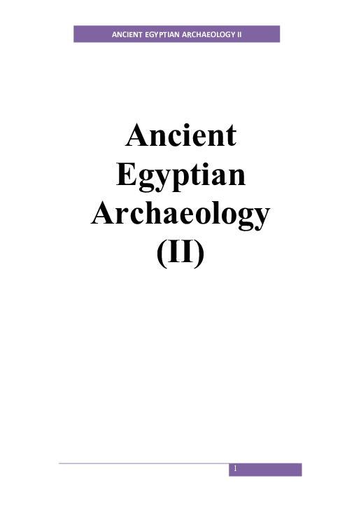 (PDF) Ancient Egyptian Archaeology