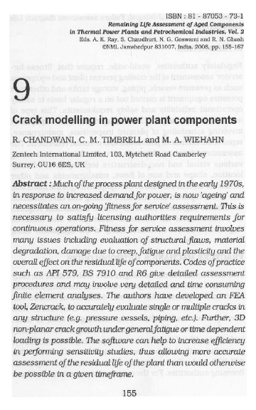 (PDF) Crack Modelling in Power Plant Components