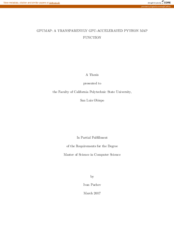 (PDF) GPUMap: A Transparently GPU-Accelerated Map Function