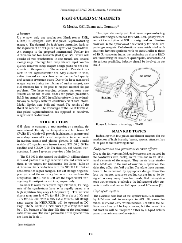 (PDF) Fast Pulsed SC Magnets