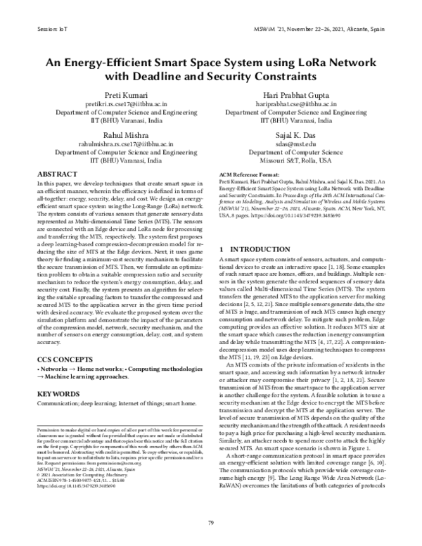 (PDF) Energy-Efficient Smart Space with LoRa Network