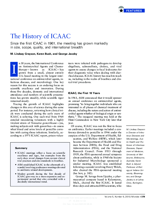 (PDF) The History of ICAAC