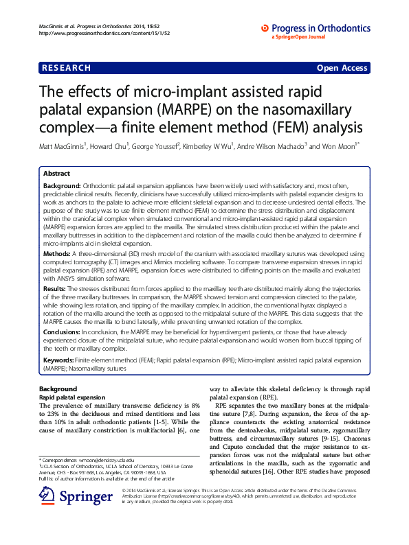 (PDF) The effects of micro-implant assisted rapid palatal expansion ...