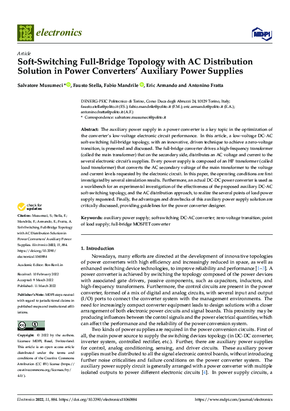 (PDF) AC Distribution in Soft-Switching Power Converters