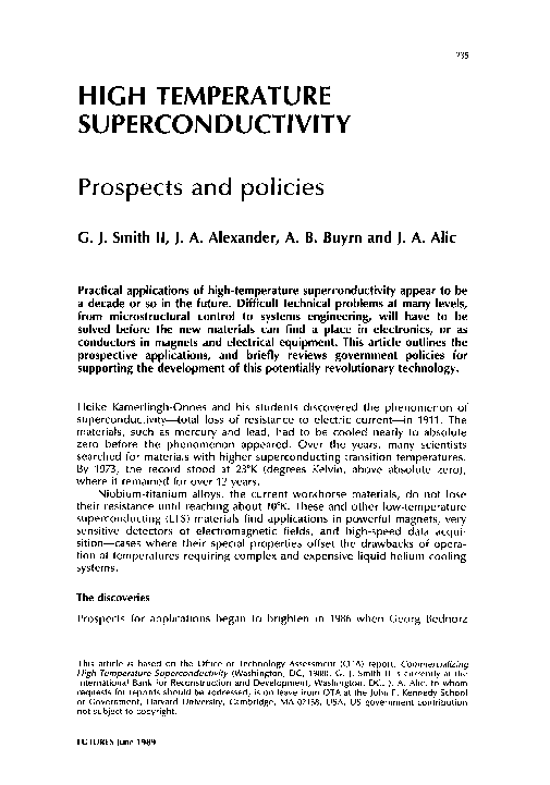 (PDF) High temperature superconductivity