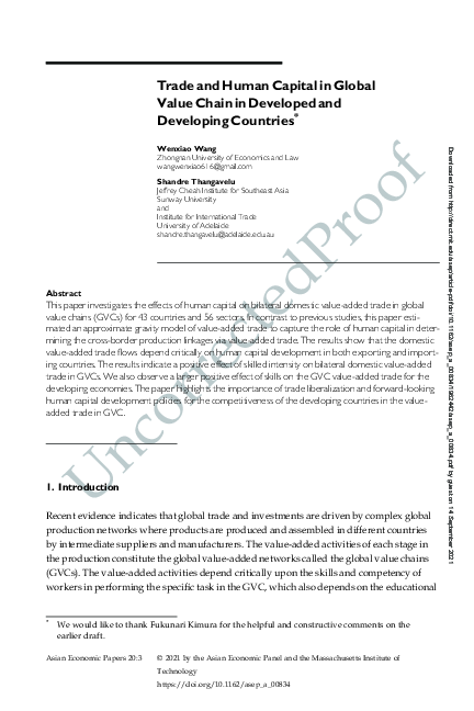 (PDF) Trade and Human Capital in Global Value Chain in Developed and ...