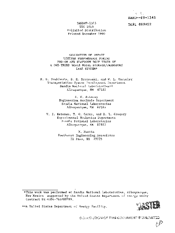 (PDF) Evaluation of impact limiter performance during end-on and ...