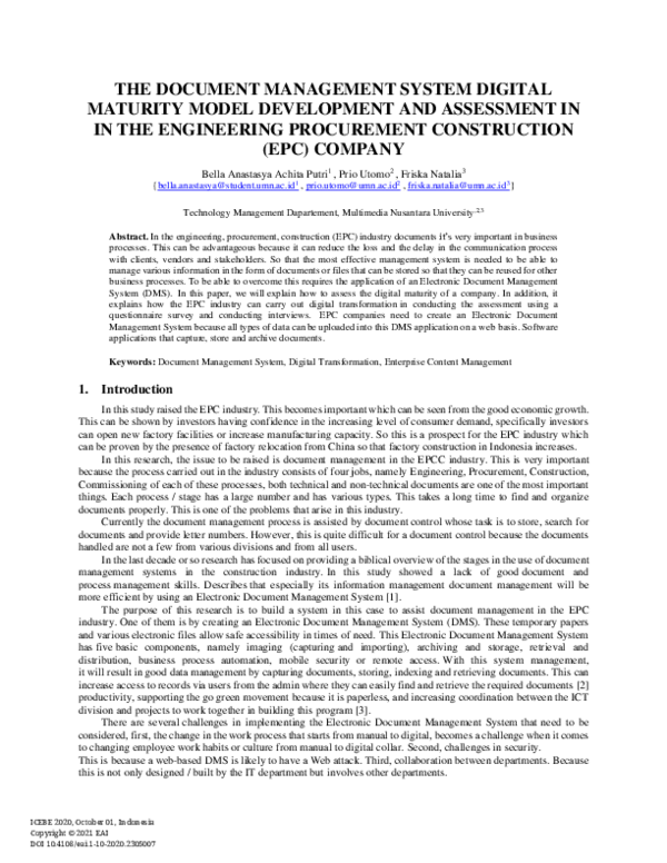 (PDF) The Document Management System Digital Maturity Model Development ...