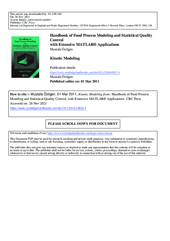 (PDF) Handbook of food process modeling and statistical quality control ...