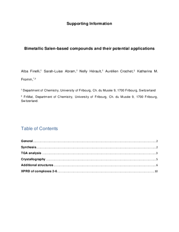 (PDF) Bimetallic Salen-Based Compounds and Their Potential Applications (PDF) Bimetallic Salen-Based Compounds and Their Potential Applications