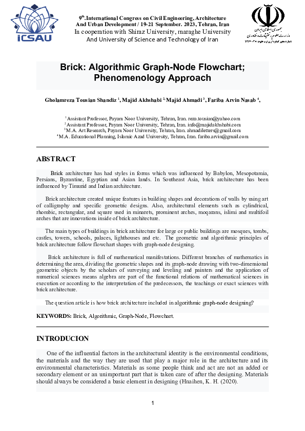 (DOC) Brick: Algorithmic Graph-Node Flowchart; Phenomenology Approach