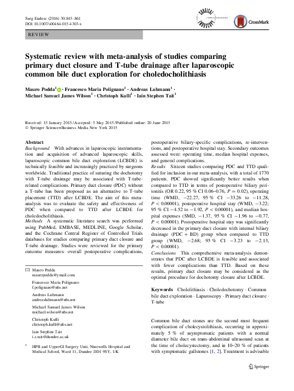 (PDF) Systematic review with meta-analysis of studies comparing primary ...
