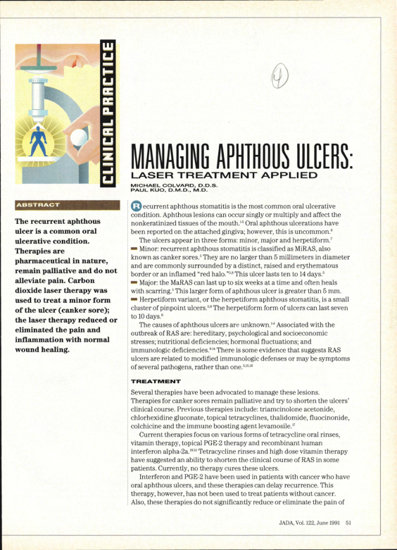 (PDF) Managing Aphthous Ulcers: Laser Treatment Applied
