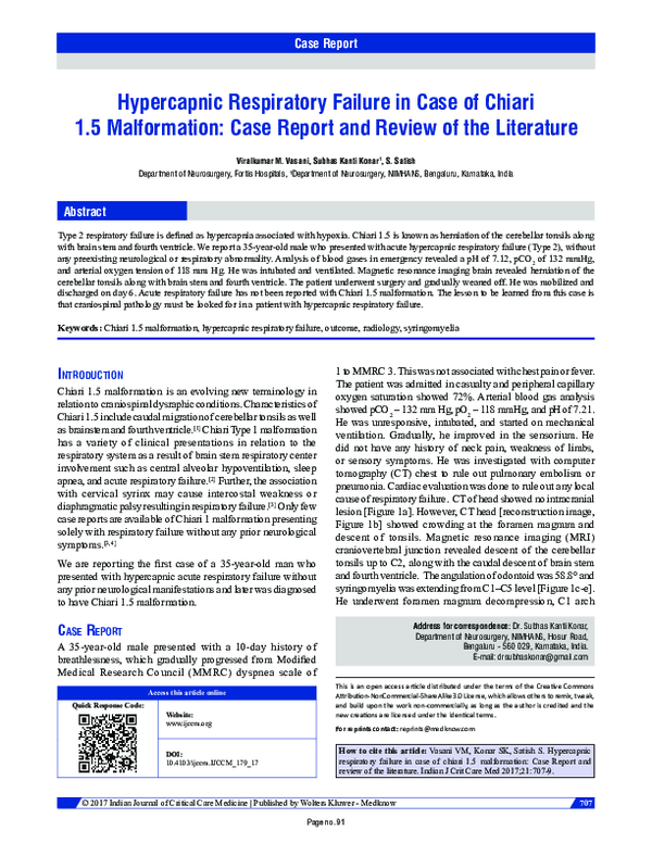 (PDF) Hypercapnic respiratory failure in case of chiari 1.5 ...