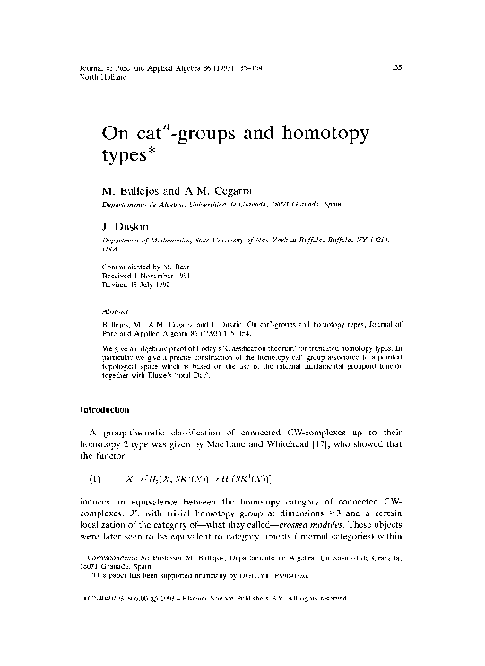 (PDF) On catn-groups and homotopy types