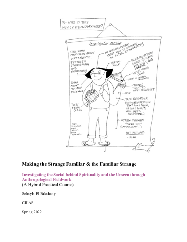 (DOC) Making the Strange Familiar & the Familiar Strange Investigating ...
