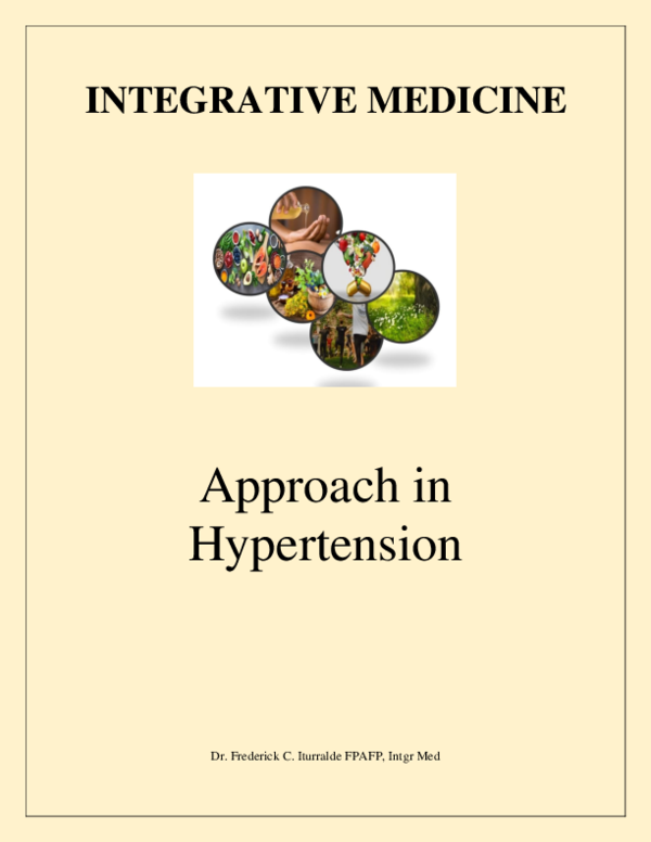 (PDF) Integrative Medicine Approach on Hypertension
