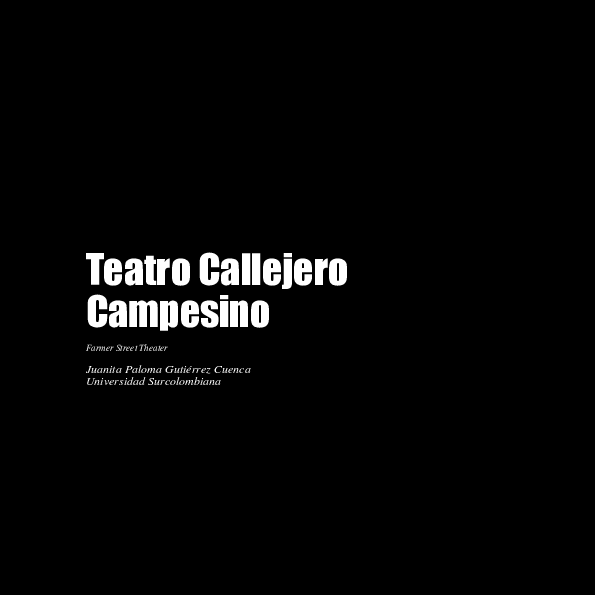 (PDF) Teatro Callejero Campesino