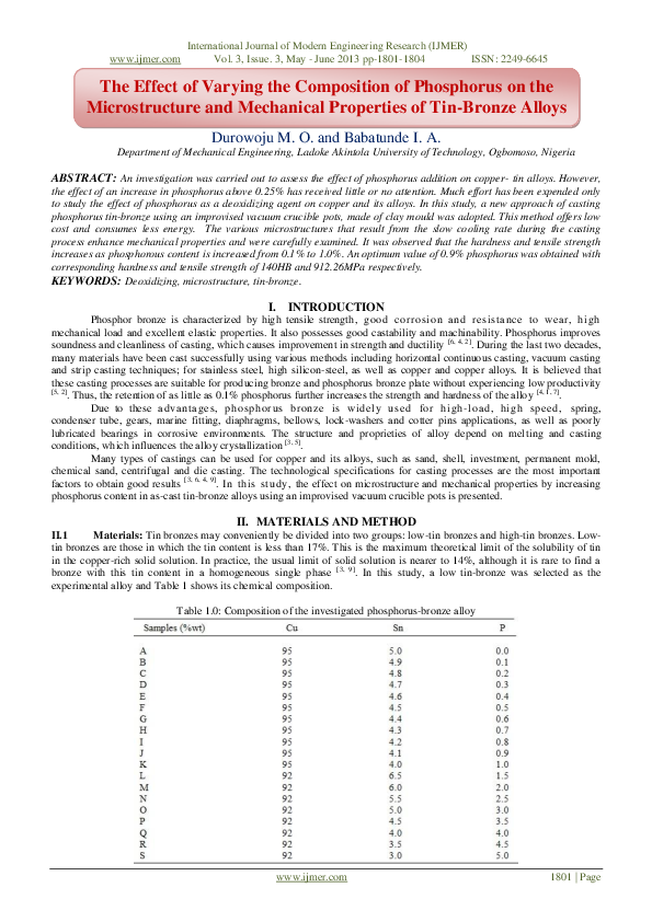 (PDF) The Effect of Varying the Composition of Phosphorus on the Microstructure and Mechanical ...