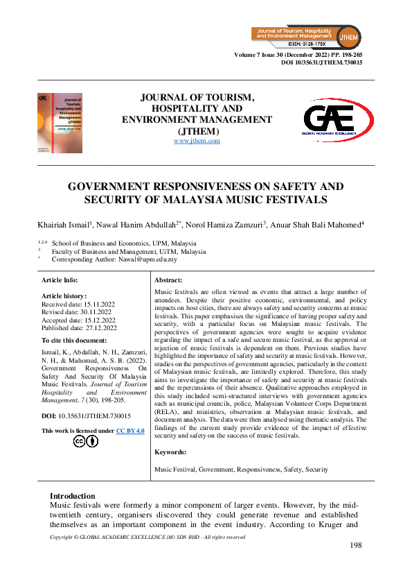 (PDF) Government Responsiveness on Safety and Security of Malaysia ...