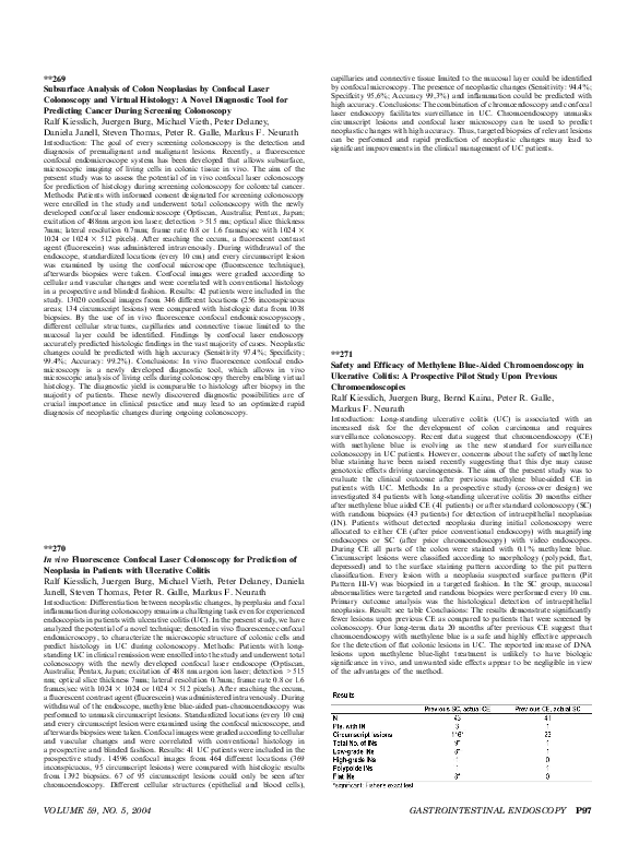 (PDF) Subsurface Analysis of Colon Neoplasias by Confocal Laser Colonoscopy and Virtual ...