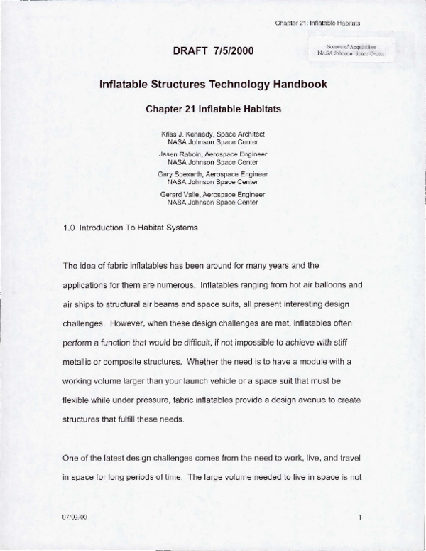 (PDF) Inflatable Structures Technology Handbook