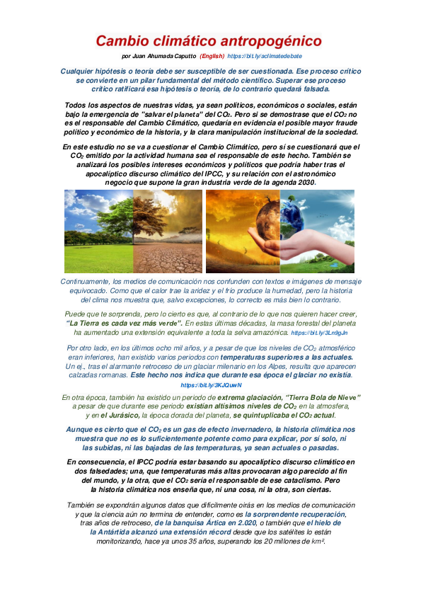 (PDF) Cambio Climatico Antropogenico Juan Ahumada Caputto | Peter D ...