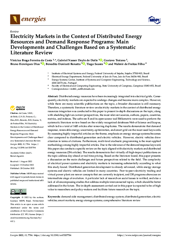 (PDF) Electricity Markets in the Context of Distributed Energy Resources and Demand Response ...