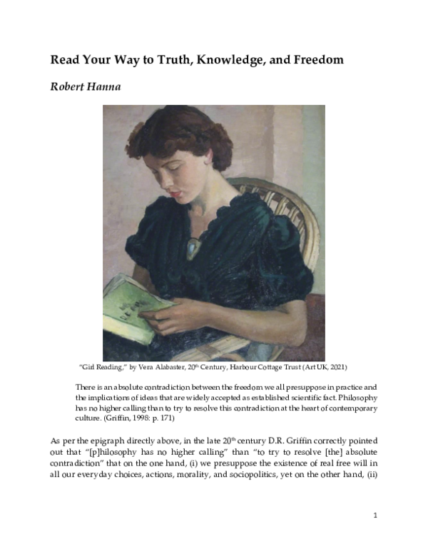 (PDF) Read Your Way to Truth, Knowledge, and Freedom (March 2024 version)