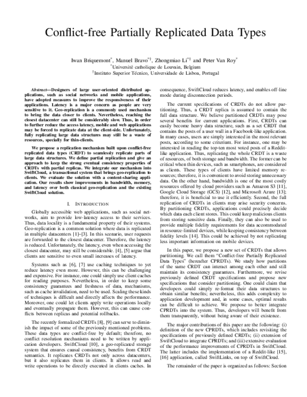 (PDF) Conflict-Free Partially Replicated Data Types