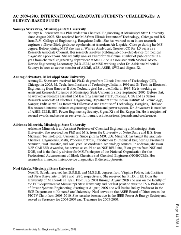 (PDF) International Graduate Students’ Challenges: A Survey Based Study