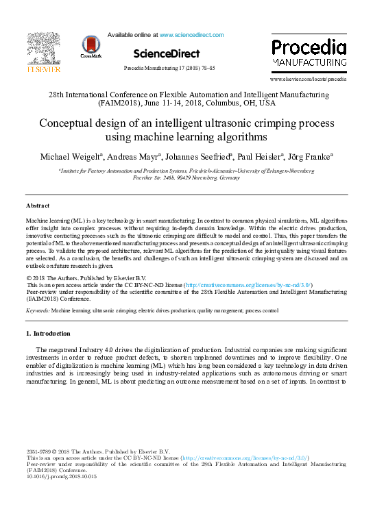 (PDF) Conceptual design of an intelligent ultrasonic crimping process using machine learning ...