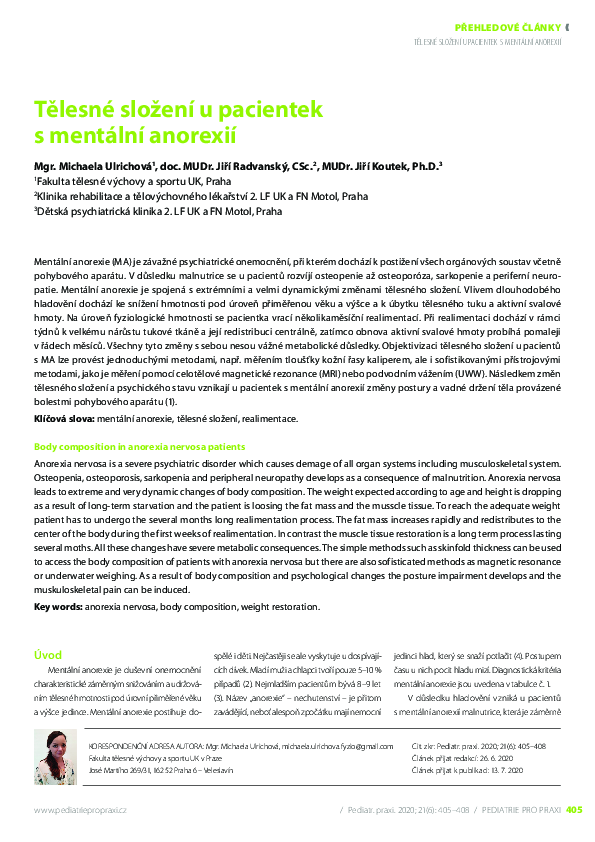 (PDF) Body composition in anorexia nervosa patients | Jiří Radvanský ...