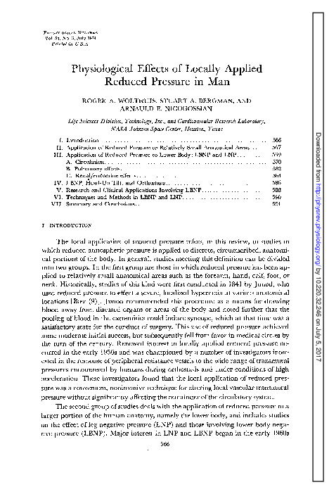 (PDF) Physiological effects of locally applied reduced pressure in man