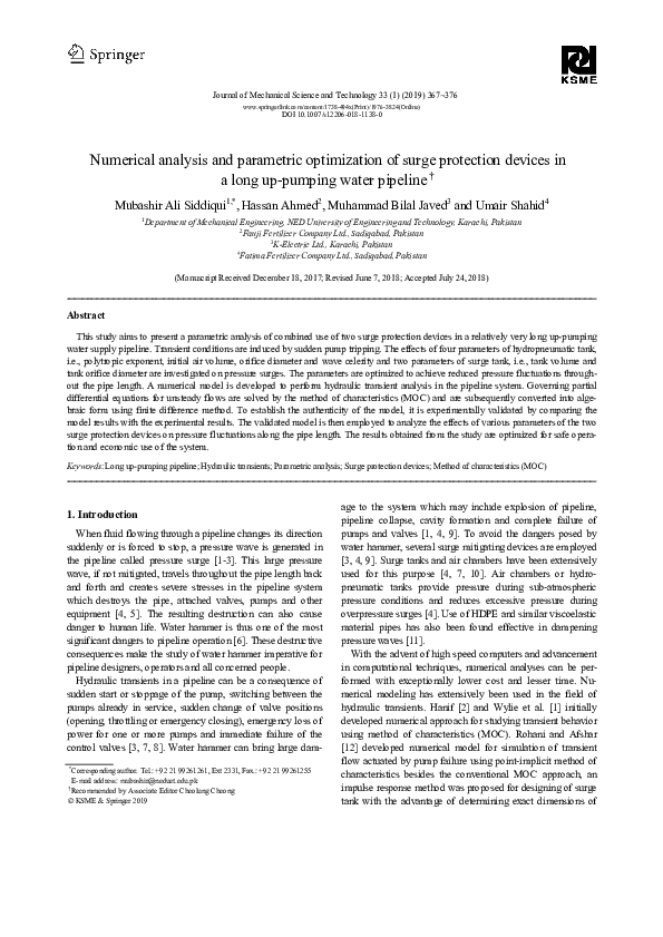 (PDF) Numerical Analysis and Parametric Optimization of a Static Wavy ...