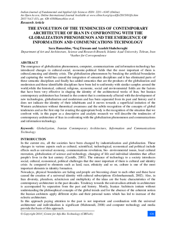 (PDF) THE EVOLUTION OF THE TENDENCIES OF CONTEMPORARY ARCHITECTURE OF ...