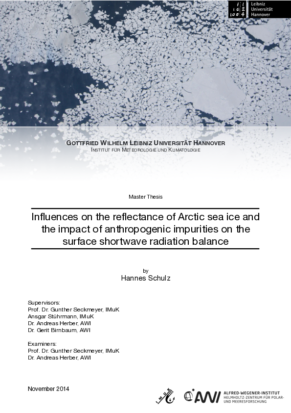 (PDF) Influences on the reflectance of Arctic sea ice and the impact of ...