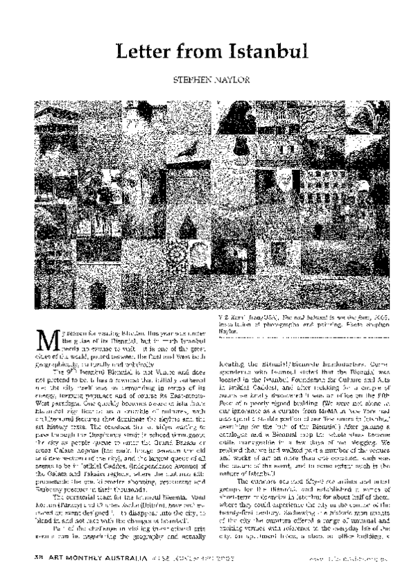 (PDF) Letter from Istanbul