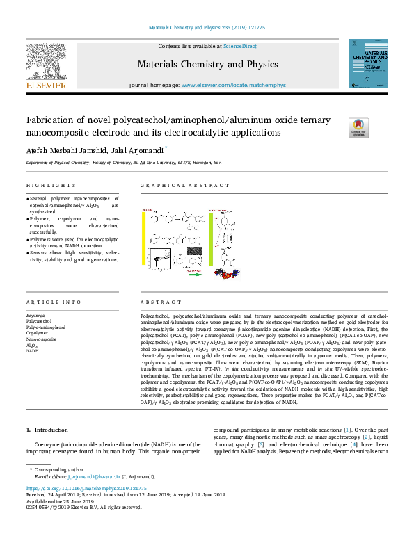 (PDF) Fabrication of novel polycatechol/aminophenol/aluminum oxide ...