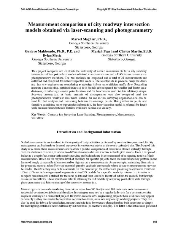 (PDF) Measurement comparison of city roadway intersection models ...