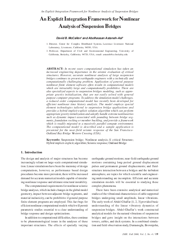 (PDF) An Explicit Integration Framework for Nonlinear Analysis of ...
