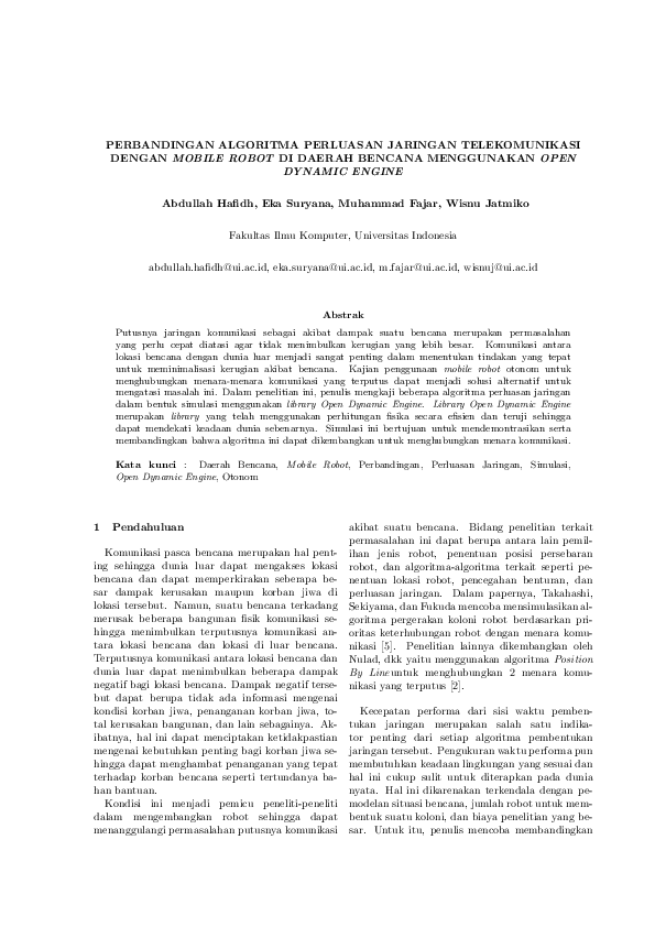 (PDF) Perbandingan Algoritma Perluasan Jaringan Telekomunikasi Dengan ...