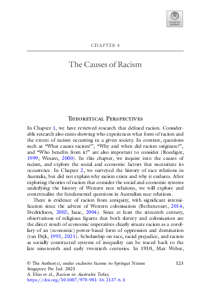 (PDF) The Causes of Racism
