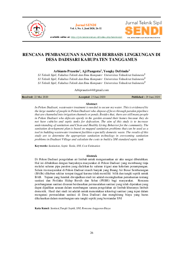 (PDF) Rencana Pembangunan Sanitasi Berbasis Lingkungan DI Desa Dadisari ...